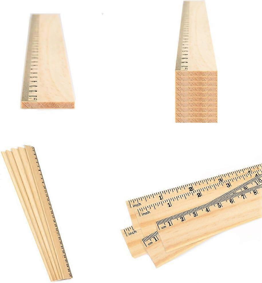 25 Pack Wooden Ruler 12 Inch Rulers Bulk Wood Measuring Ruler Office ...