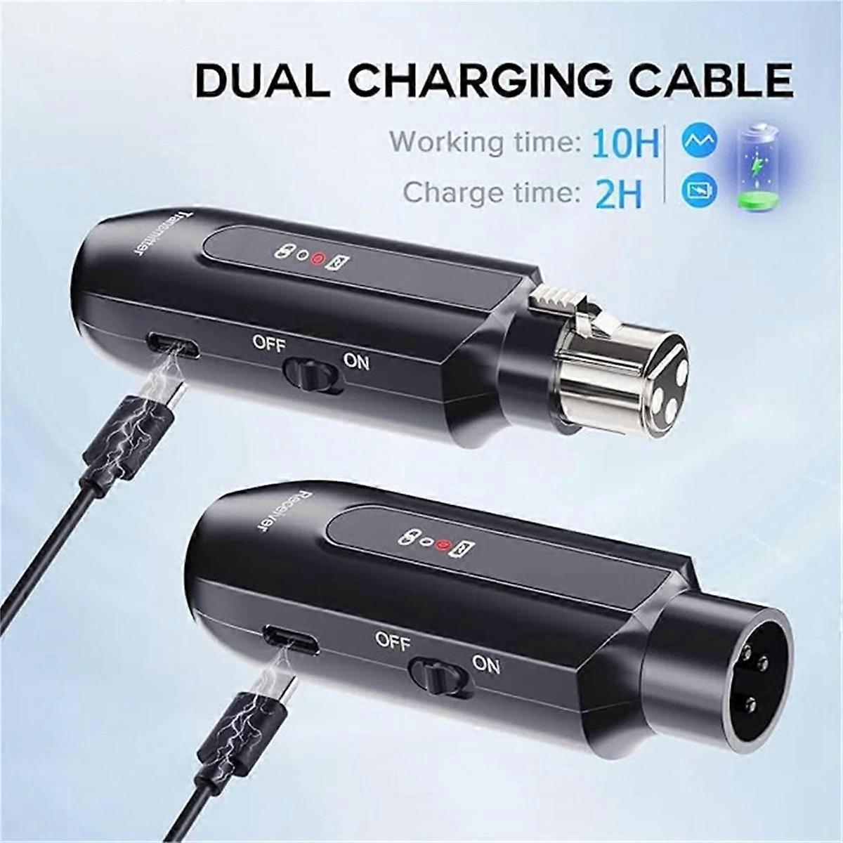 UHF Wireless Microphone Converter XLR Transmitter and Receiver for ...