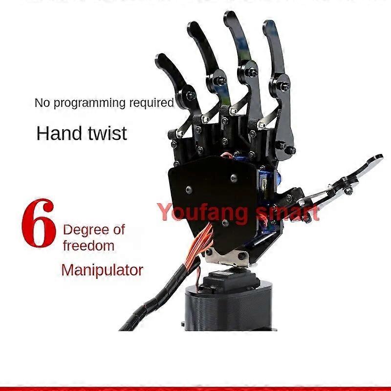 6 Dof Robotic Arm With 5 Dof Bionic Robot Hand Finger Claw For Raspberry Pi 5arduino Robot Kit