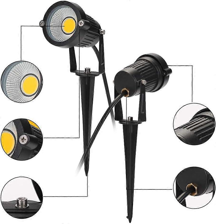 4PCS Outdoor Stake Light COB 5W 220V IP65 Waterproof Adjustable ...