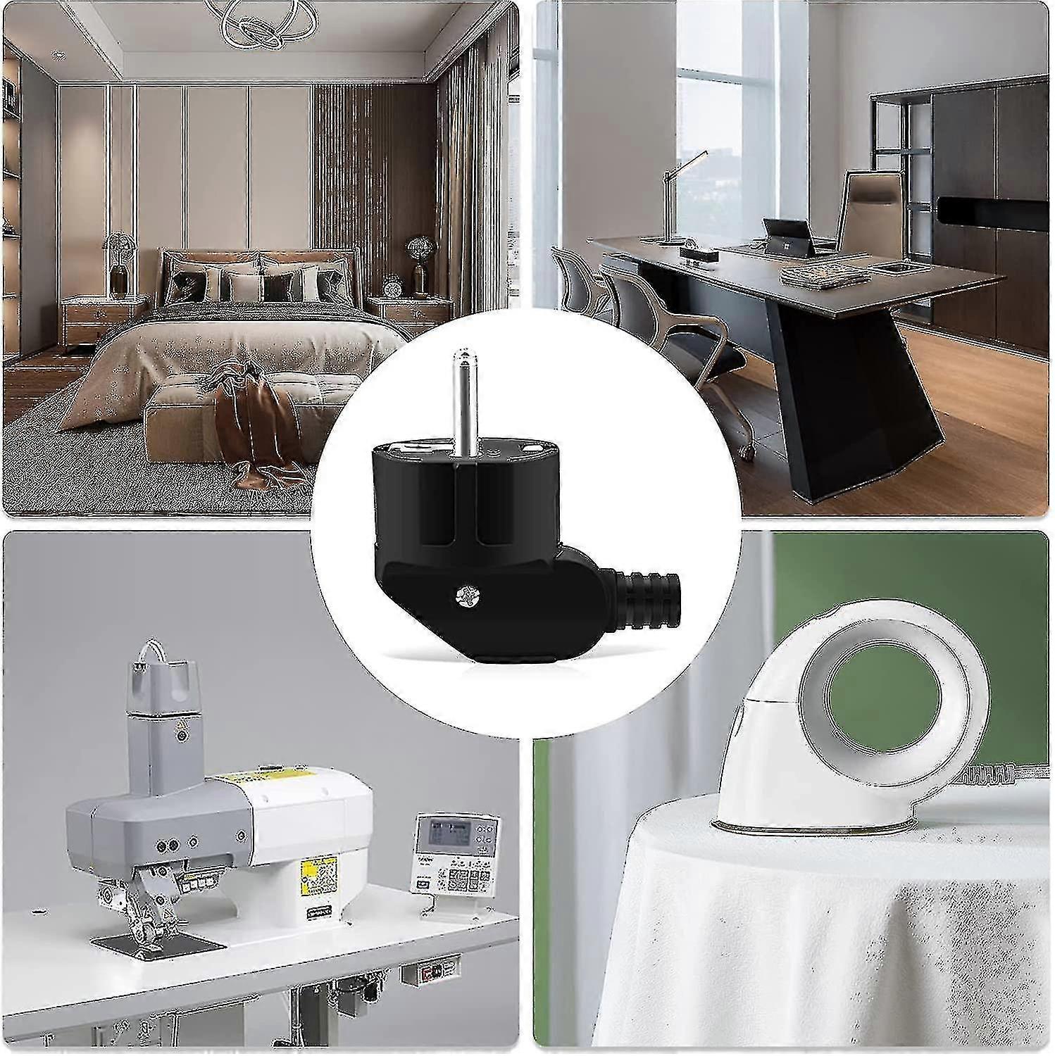 Schuko Plug Angled Plug 3 Pieces, Earthing Contact Plug With Anti-kink ...