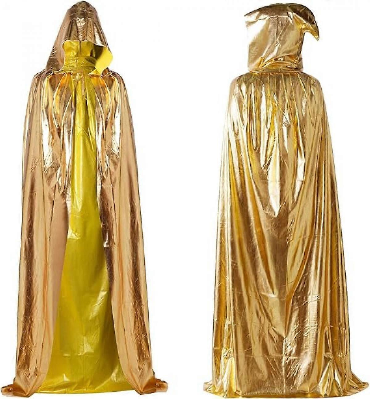 Cloak with Hood Halloween Wizard Hooded Cape Full Length Robe for Women ...