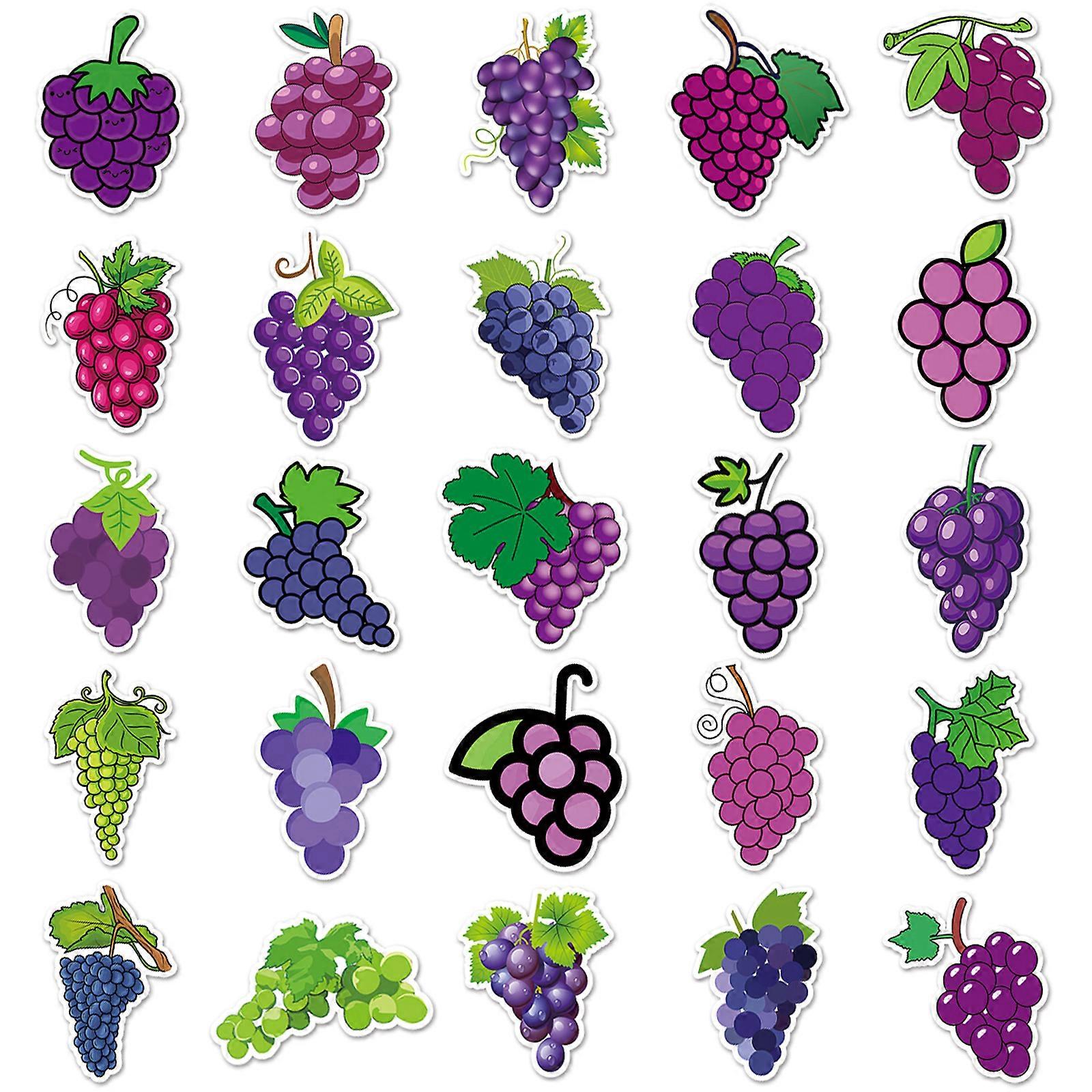 Fruit Grape Stickers Purple Stickers Pack 50pcs-Suitable for Laptop ...