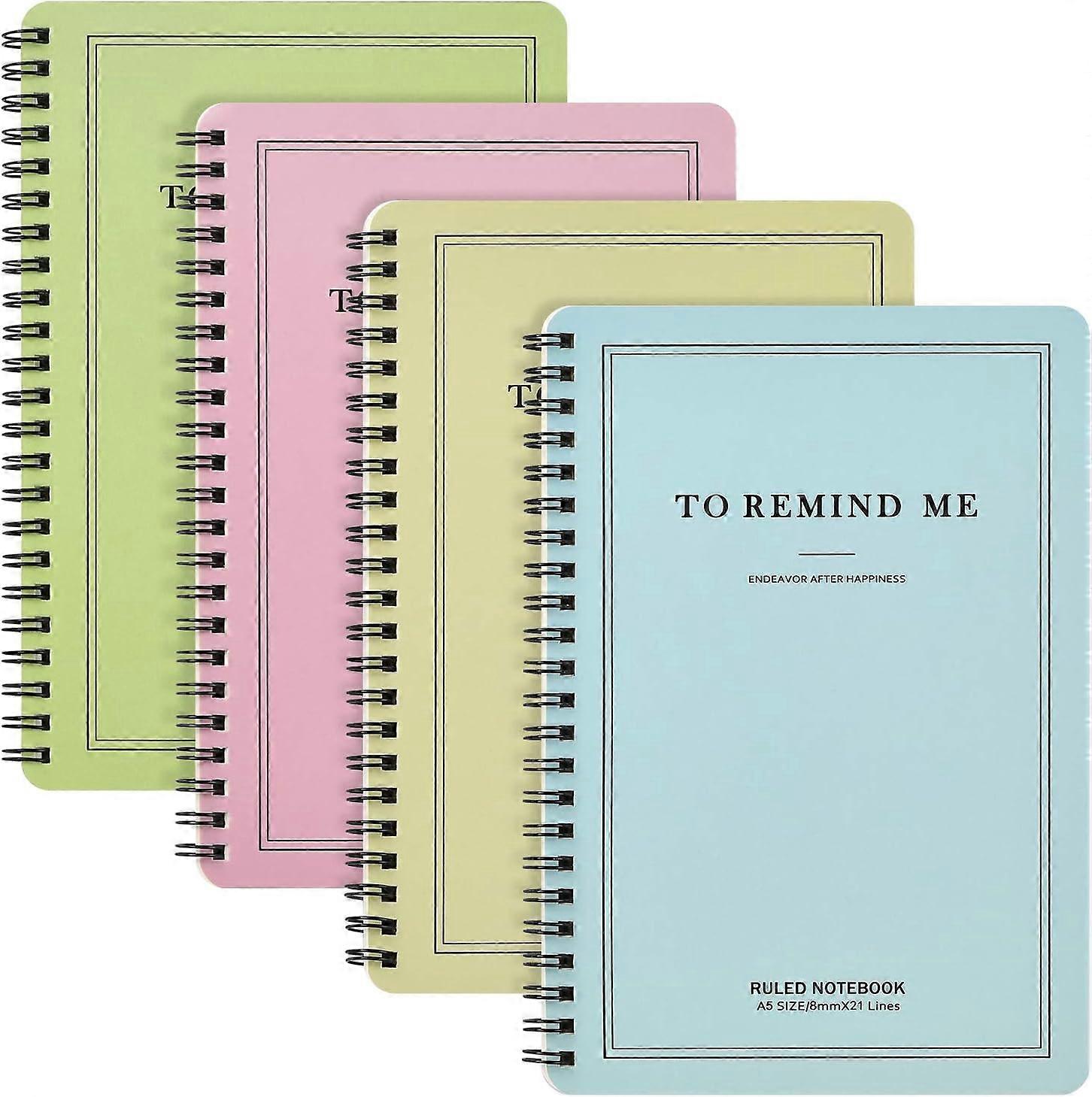 4 pieces of 8.26 x 5.9 inch (A5) color spiral notebook, themed college ...