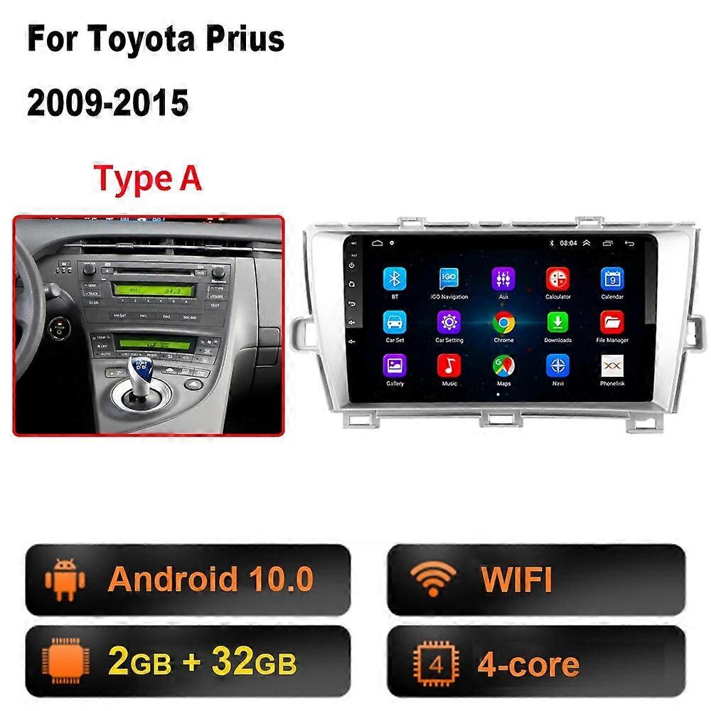 4G+64G Android 10 For Toyota Prius XW30 2009 - 2015 Car Radio ...