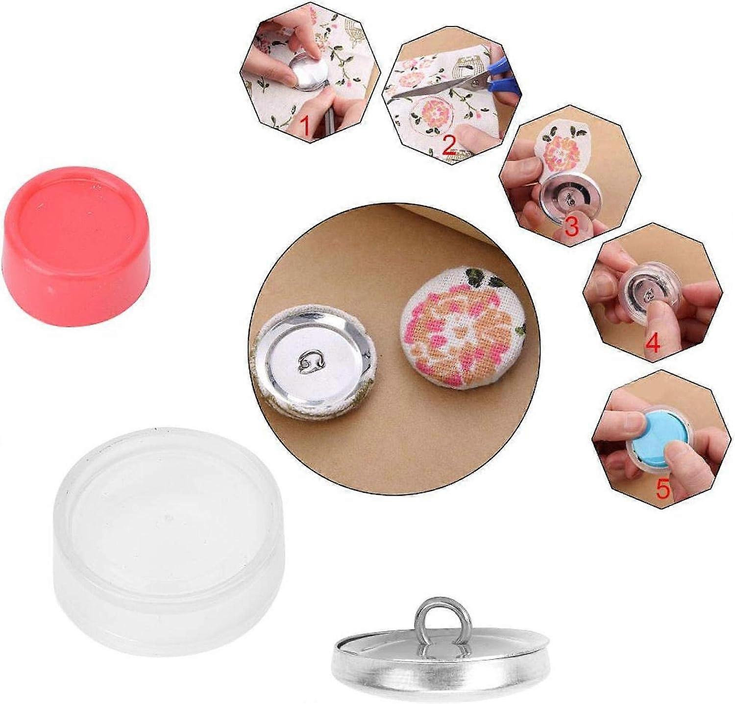 Self Cover Buttons, Buttons To Cover with Flat Backs, 10 Set Round ...