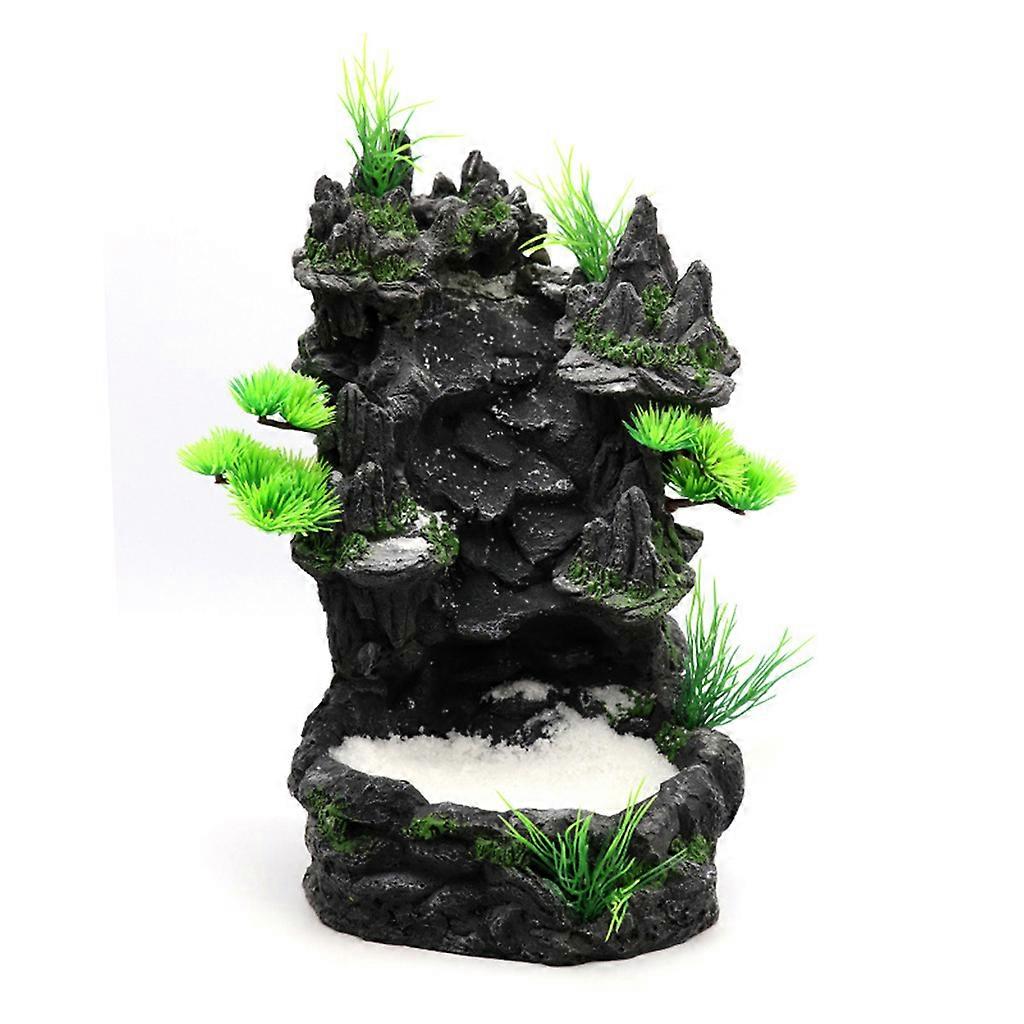 Aquarium Sand Waterfall Mountain Tree View Fish for Tank Decorations ...