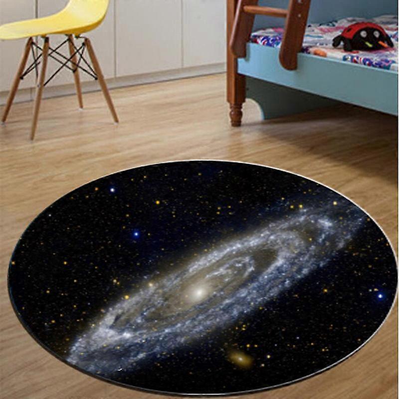 Round Plush Soft Carpet 3D Print Earth Moon Mars Galaxy Round Anti-slip ...
