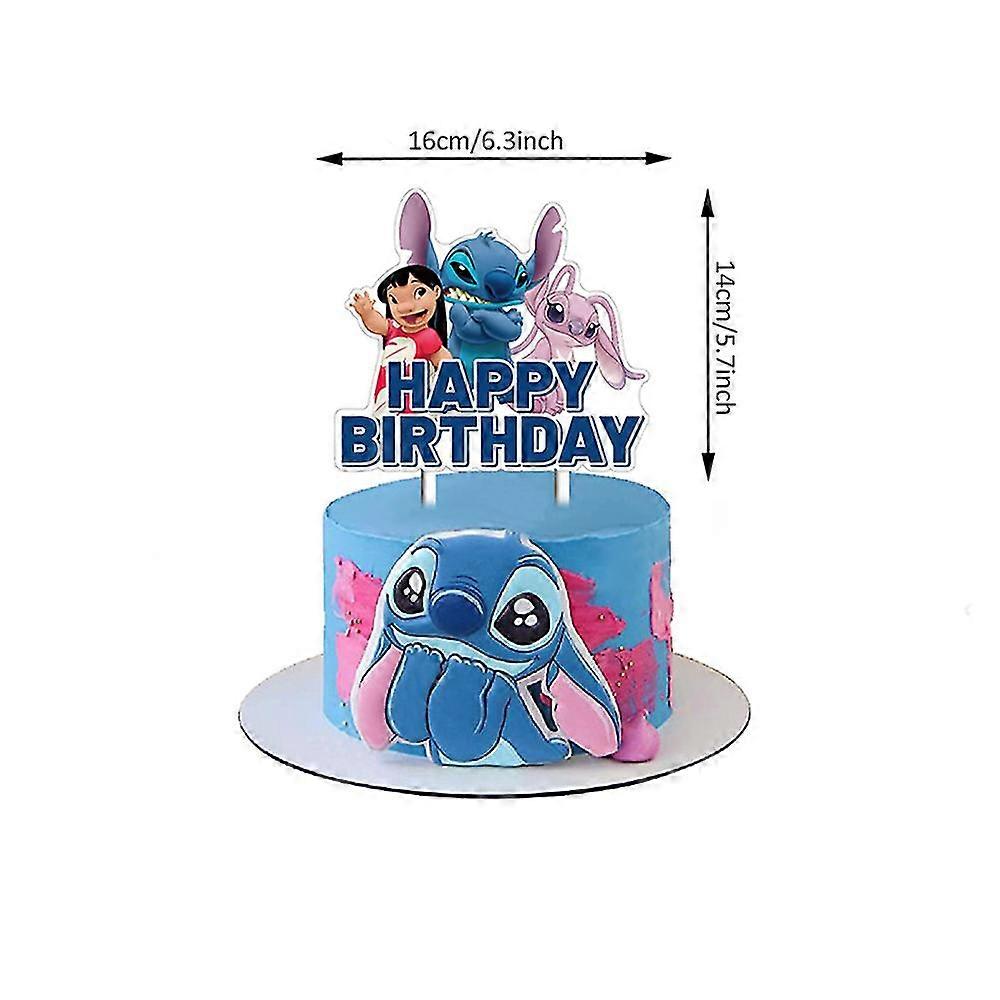 Stitch & Lilo verjaardagsdecoraties Cartoon roze blauw thema Banner ...