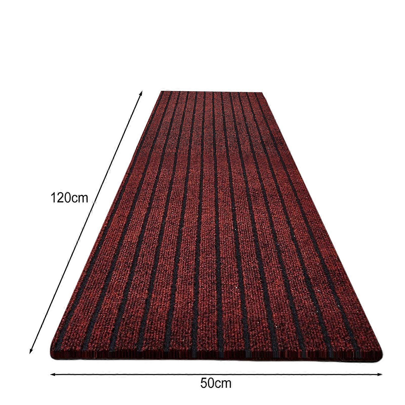 Kitchen Floor Mat Striped Rectangle Solid Color Anti-slip Thick Shaggy ...