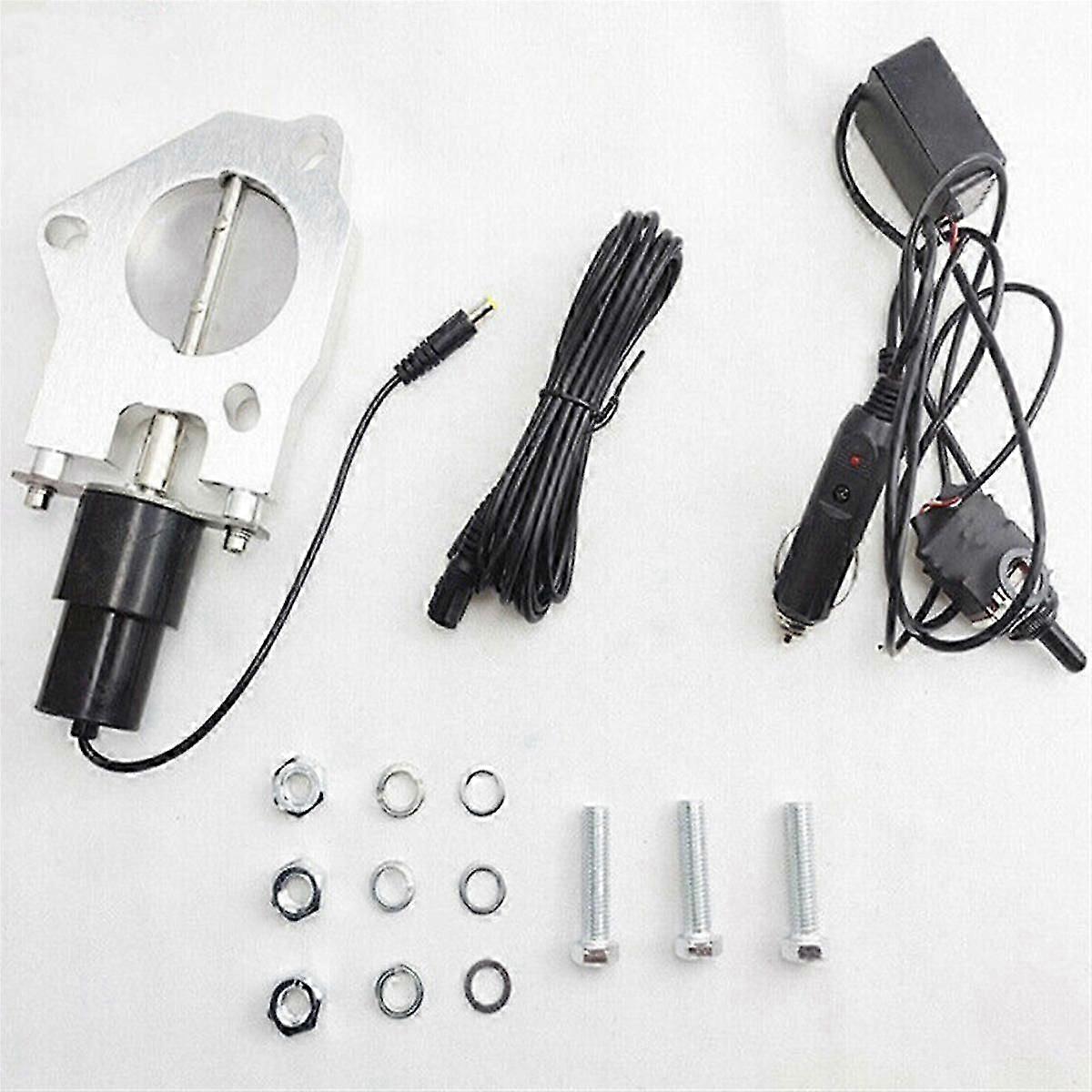 2.5in/63mm Electric Exhaust Cutout Valve Control Motor Cut Out Kit with ...