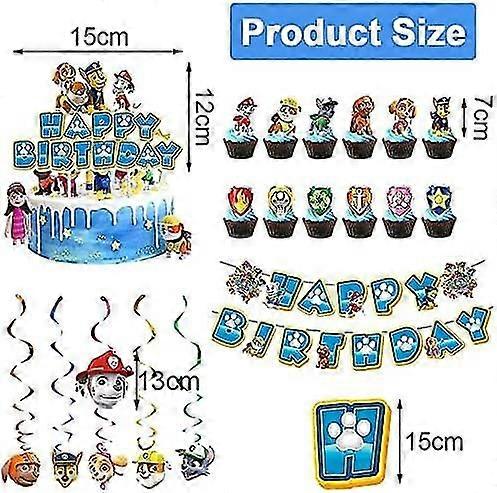 Dog Patrol Balloons, Birthday Decoration Dogs Patrol Birthday ...