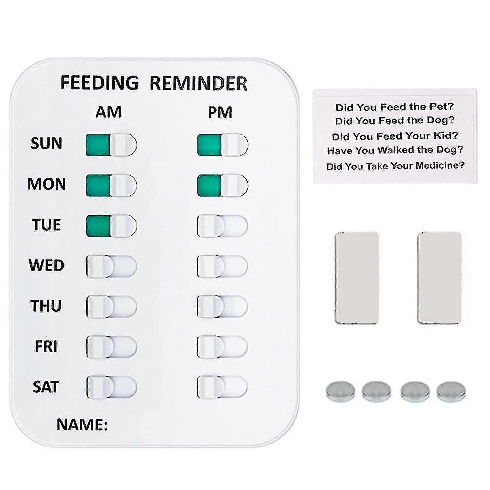 Pet Feeding Reminder Magnetic Reminder Sticker Prevent Overfeeding For ...