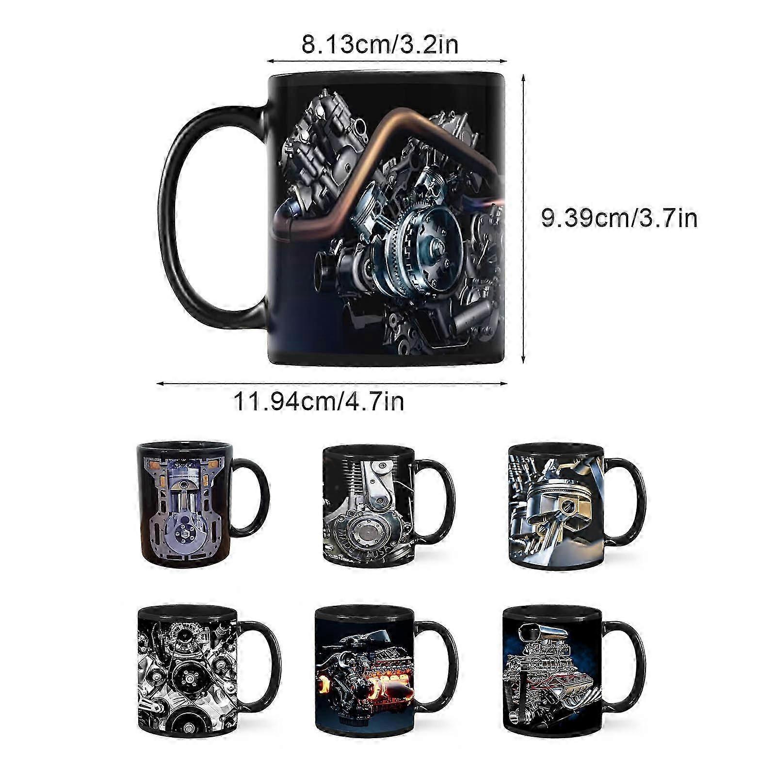 Mechanic Engine Coffee Mug - Engine Piston Black Coffee Mug - 350ml ...