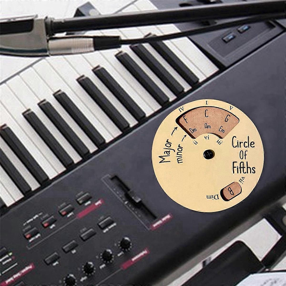 2PCS Circle of Fifths Wheel, Wooden Chord Wheel for Guitar Learning ...