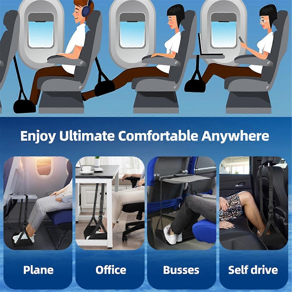 Newest Airplane Foot Hammock Airline Foot Rest with Removable Pad ...
