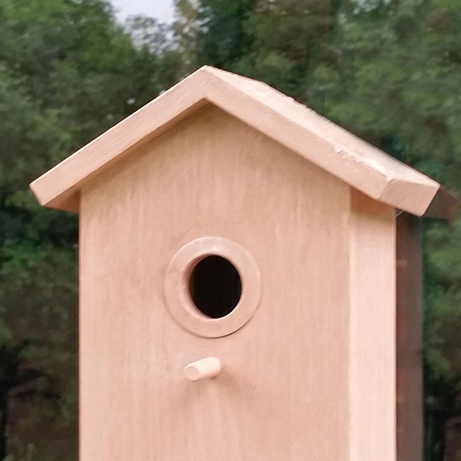 Blue Birds House Wood Window Birdhouse Weatherproof Bird Nest With ...