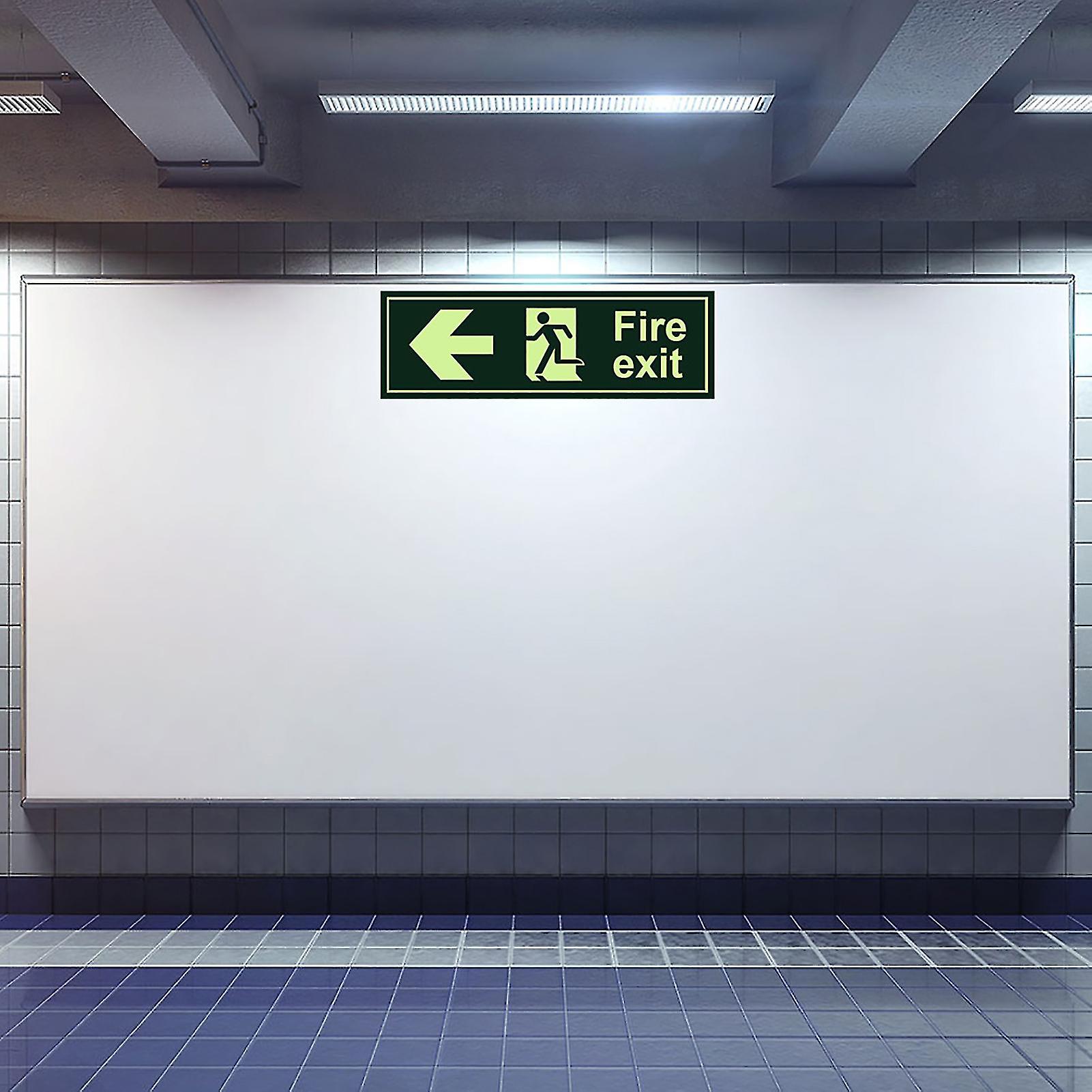 Exit Sign Sticker Self Adhisive Luminous Pvc High Visibility Secure ...