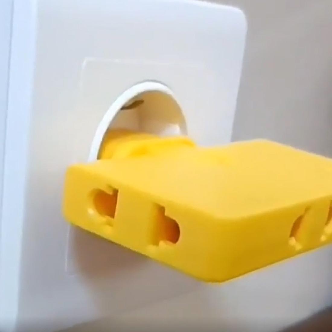 3 In 1 Rotatable Outlet Extender - Rotate Eu Plug Converter, 180 Degree ...