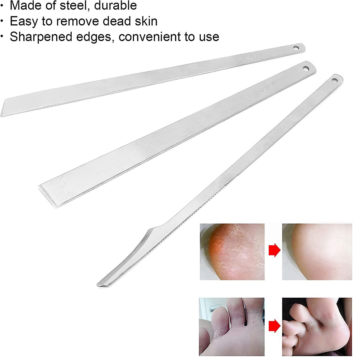 Pedicure Knife Set, 3 Pack Stainless Steel Ingrown Toenail Knife ...