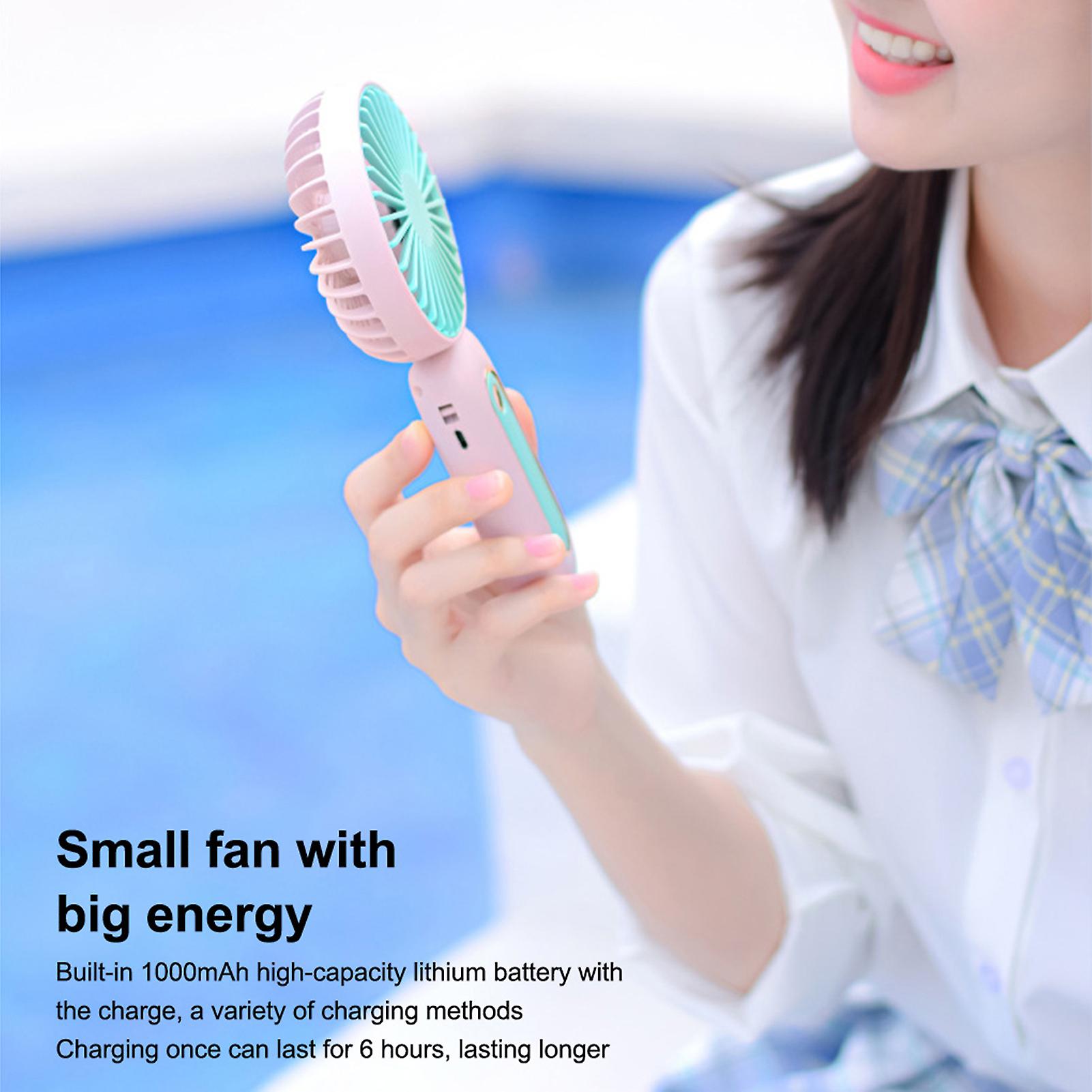 Handheld Mini Neck Fan 90 Adjustable Foldable Desk Fan Hanging Fan With ...