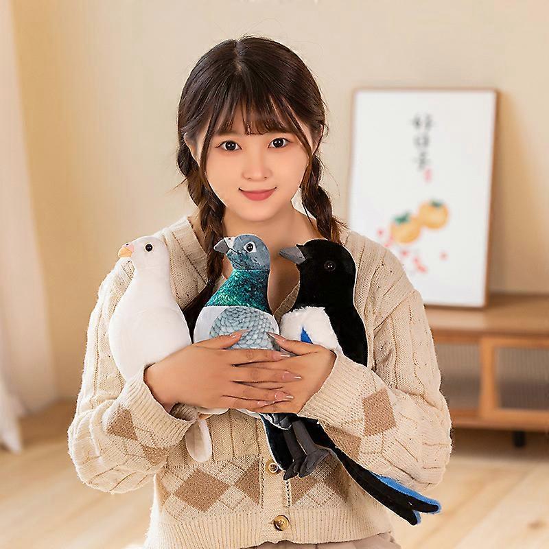 Simulation Cute Grey Pigeons Plush Toy White Rock Pigeon Dolls Peace ...
