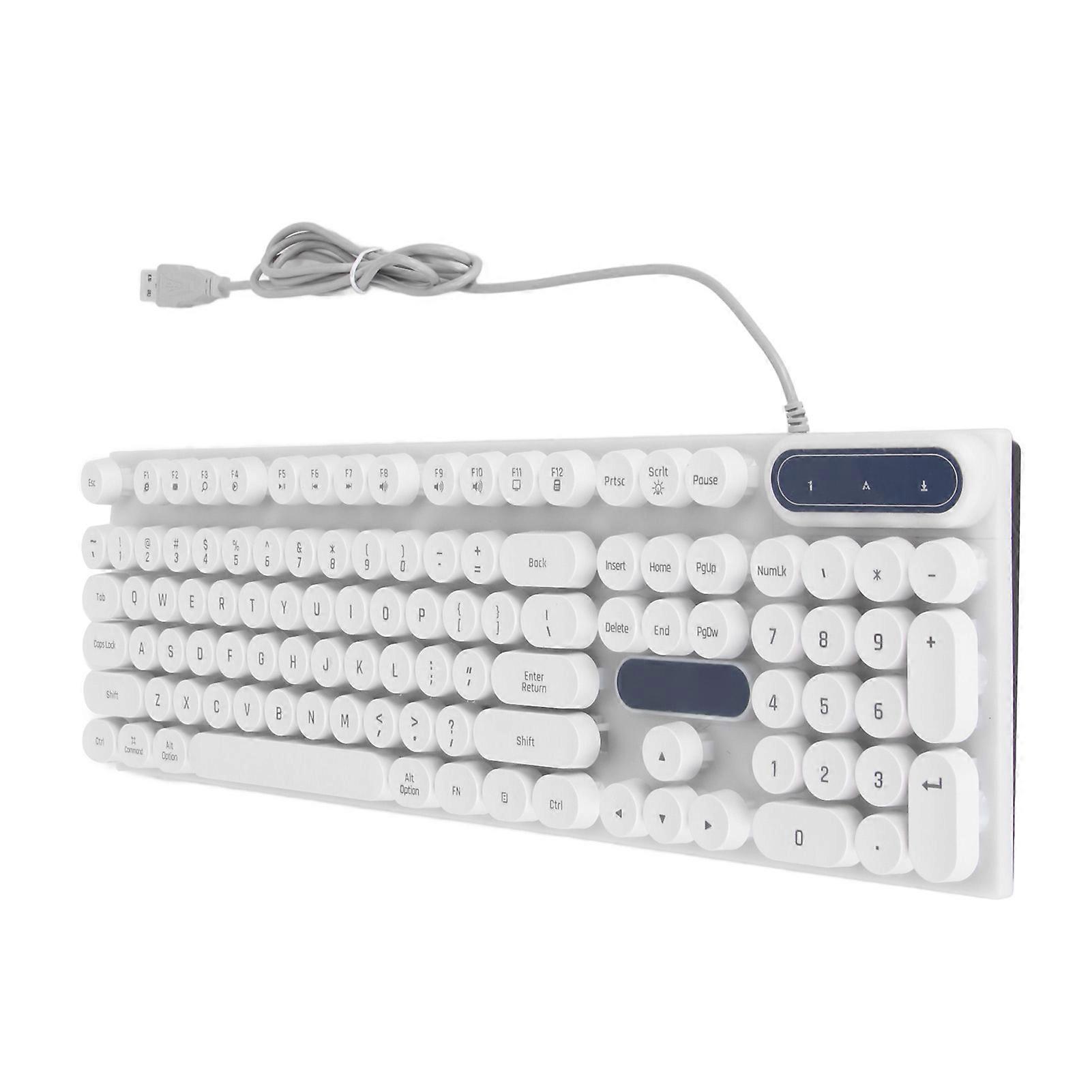 Gaming Keyboard USB Round 104 Keys Breathing Backlit Ergonomic ...