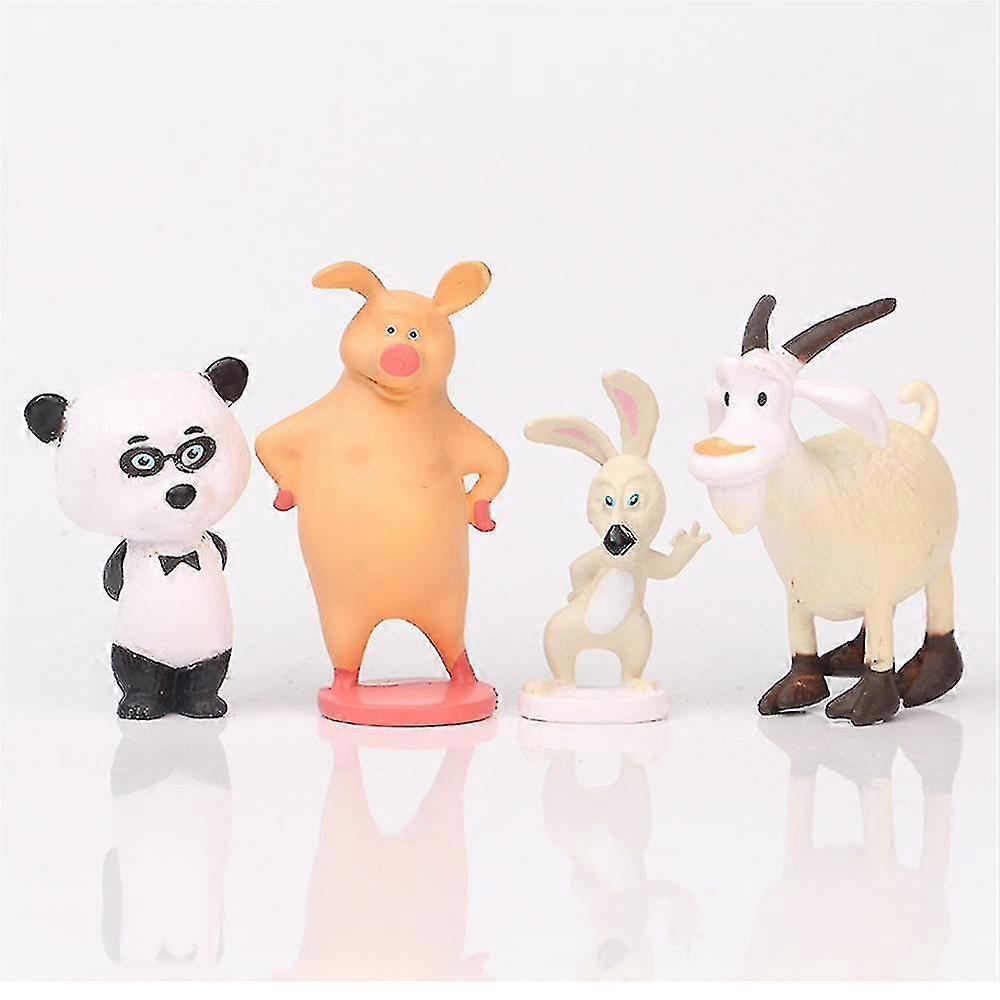 10pcs/set Masha&bear Figure Toys Pvc Collectible Model Mini Figures Set ...