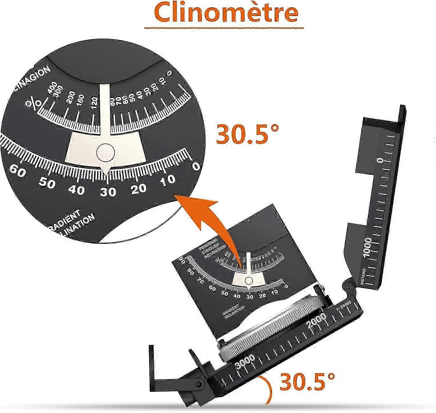 Professional Hiking Compass with Clinometer Aiming Compass Navigation ...