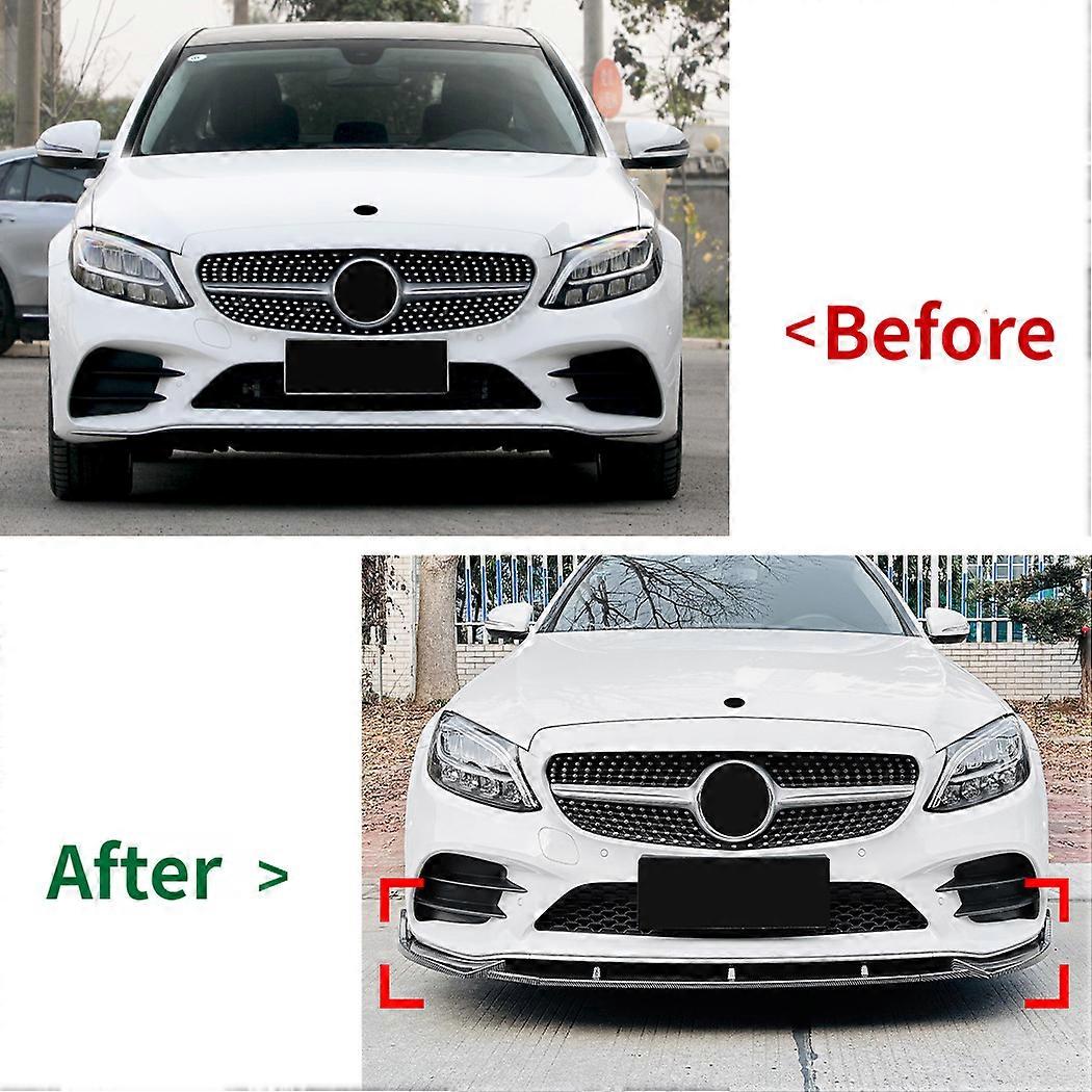 W205 C205 S205 C43 Car Front Spoiler Bumper Lip Spoiler Splitter For Mercedes Benz C180 C200 ...