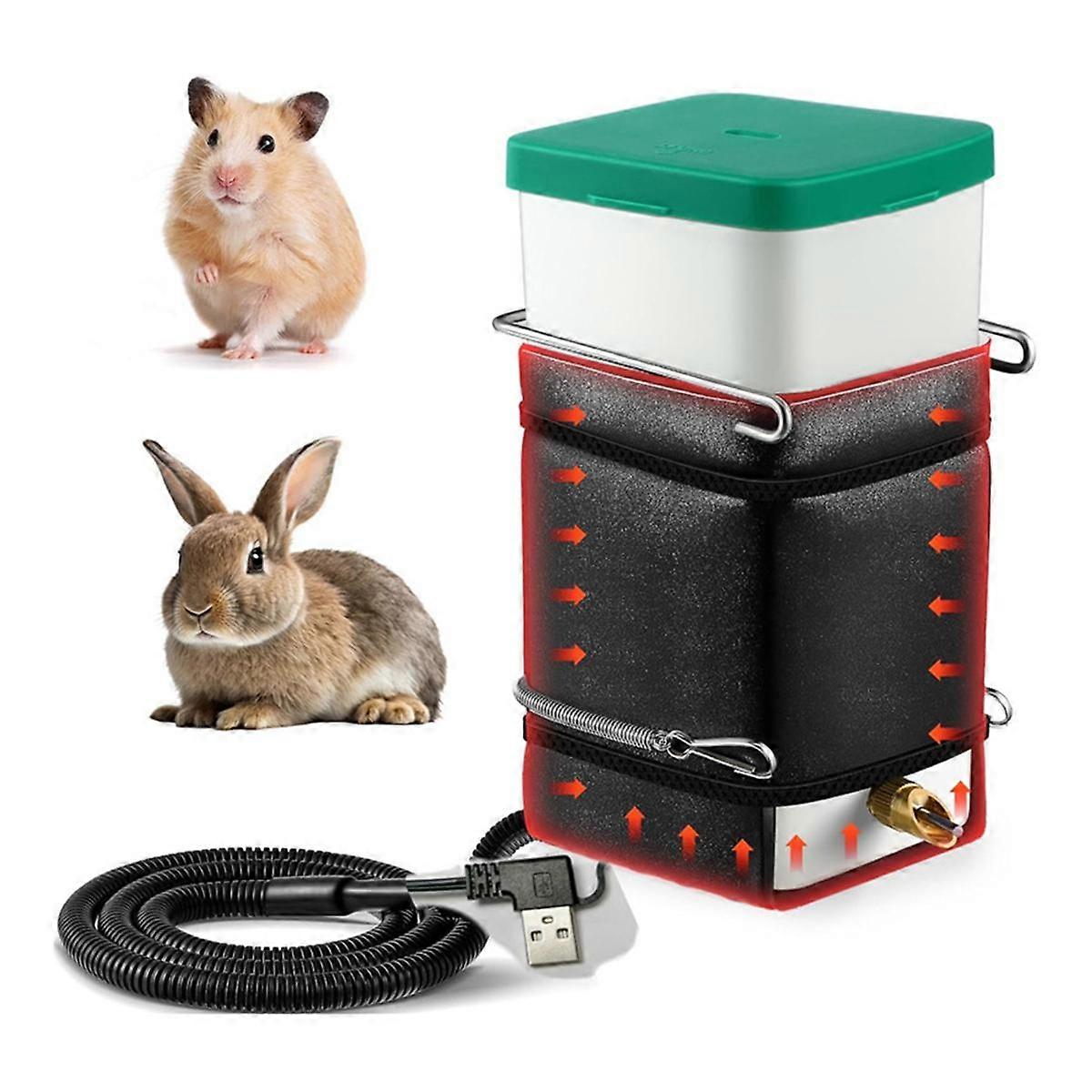 Heated Rabbit Water Bottle, 32 Oz No Drip Water Bottle for Rabbits ...