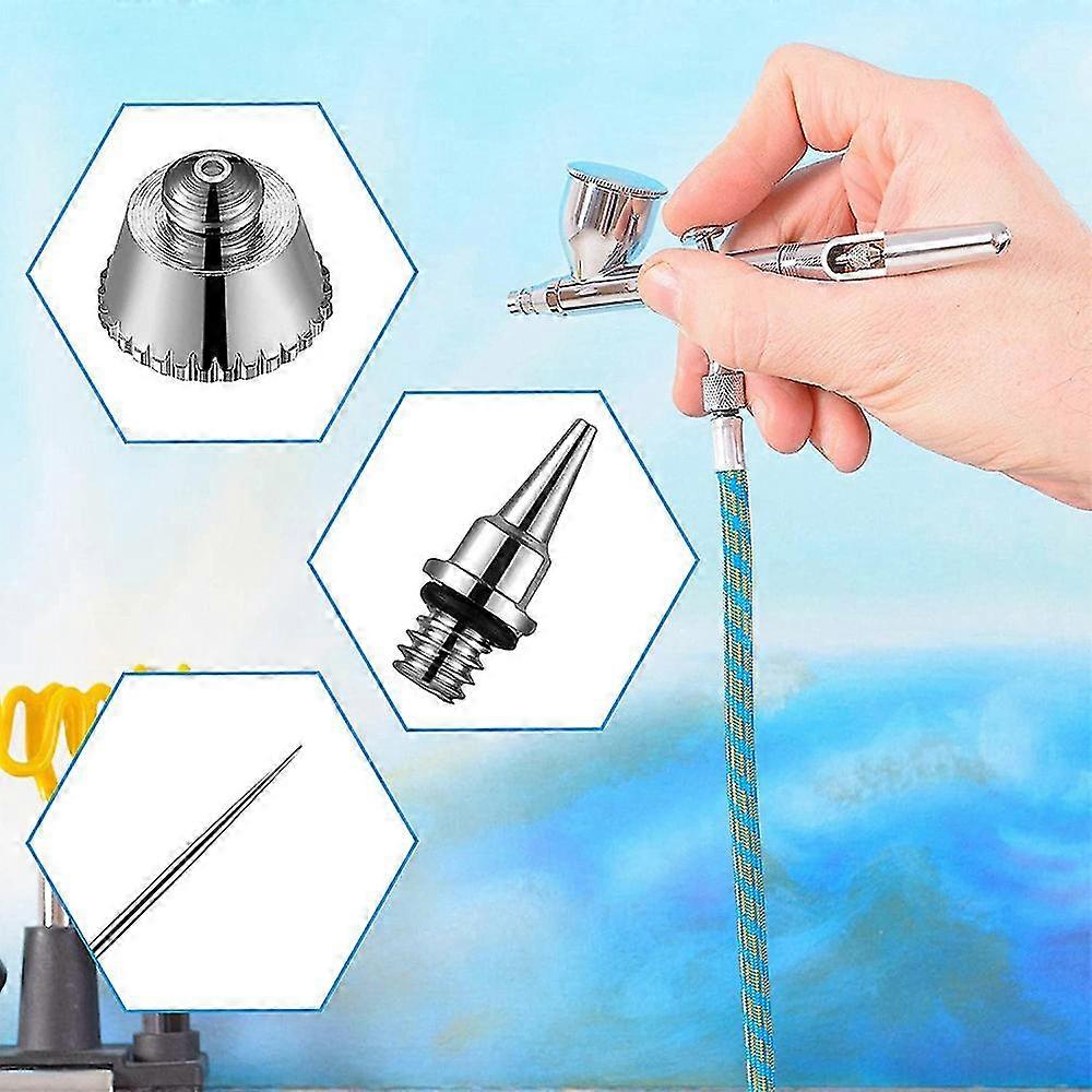 10 Pieces Airbrush Nozzle Needle Nozzle Cap Kit With Wrench Airbrush ...