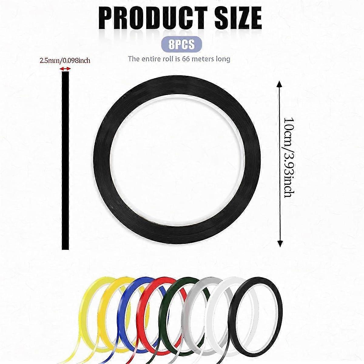 10 Rolls 1/8 Inch Whiteboard Tape Thin Tape For Dry Erase Board Self ...