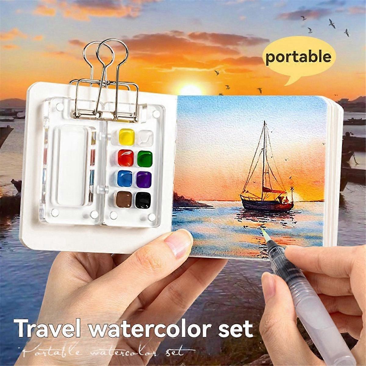 Portable Palette, Travel Paint Palette, Mini Watercolour Sketchbook ...