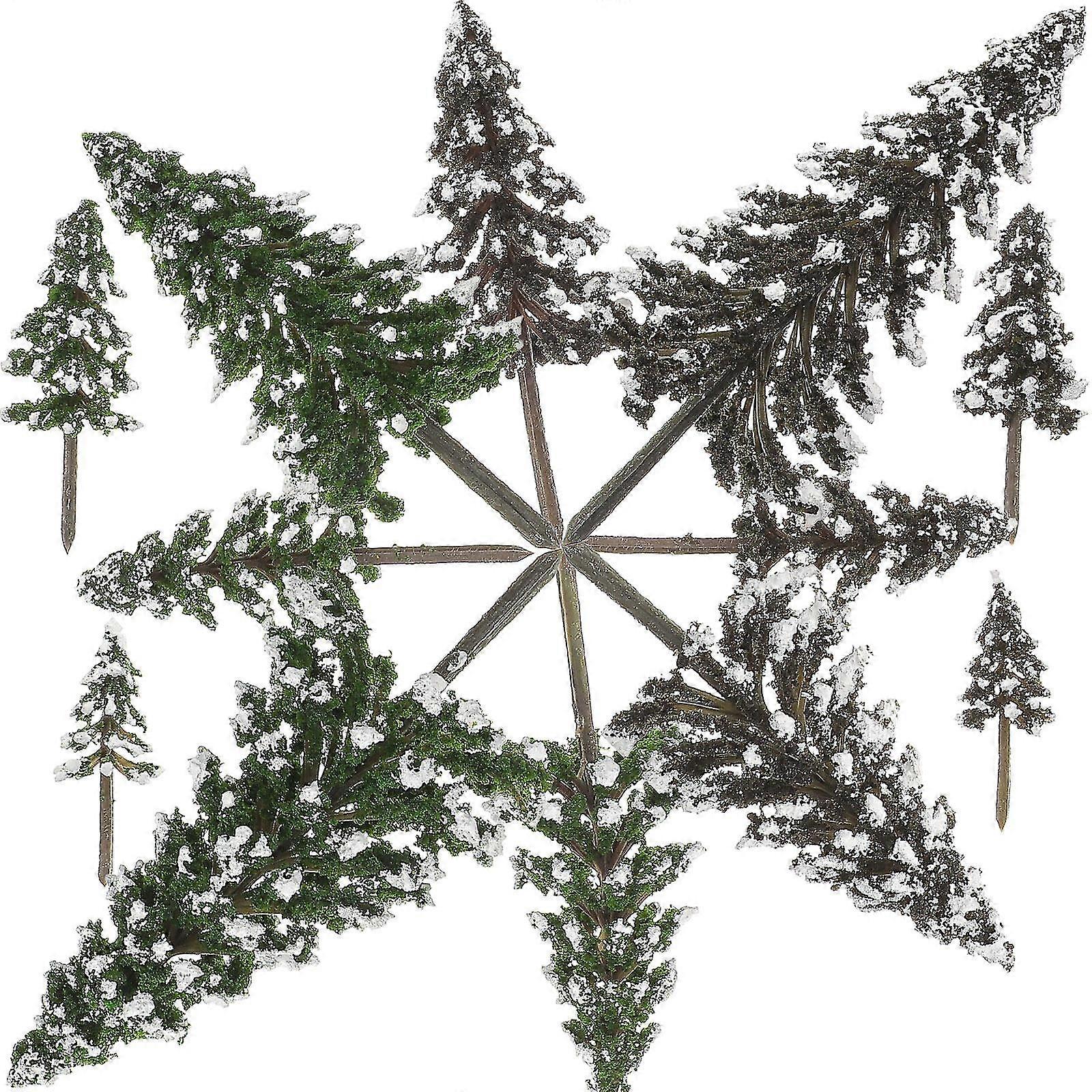 12pcs Model Trees Miniature Trees Mini Simulation Pine Tree Micro ...