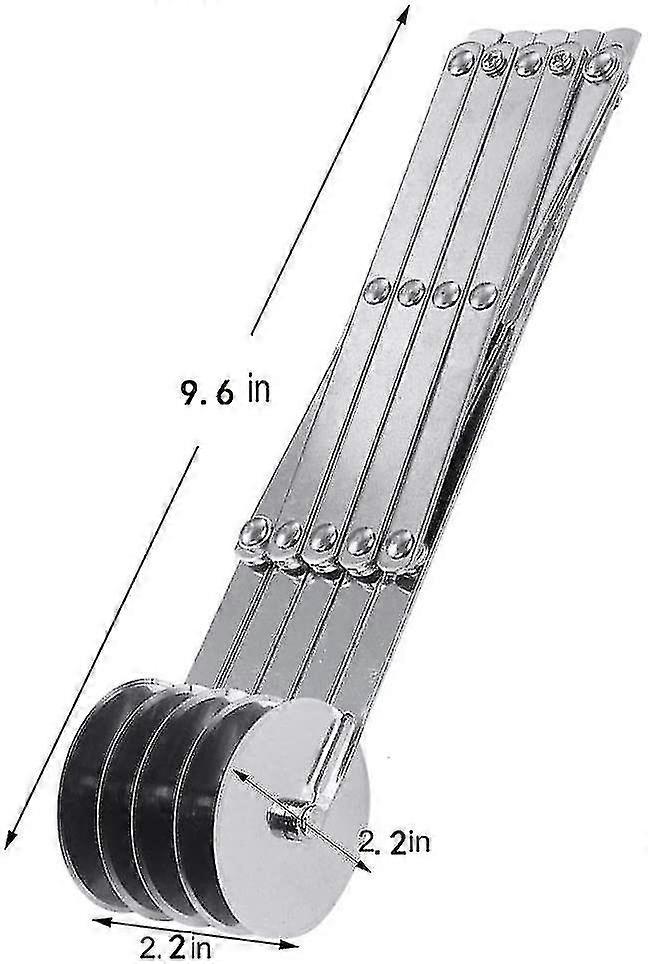 5 Wheel Pastry Slicer, Stainless Steel Telescopic Pizza Slicer, Multi ...