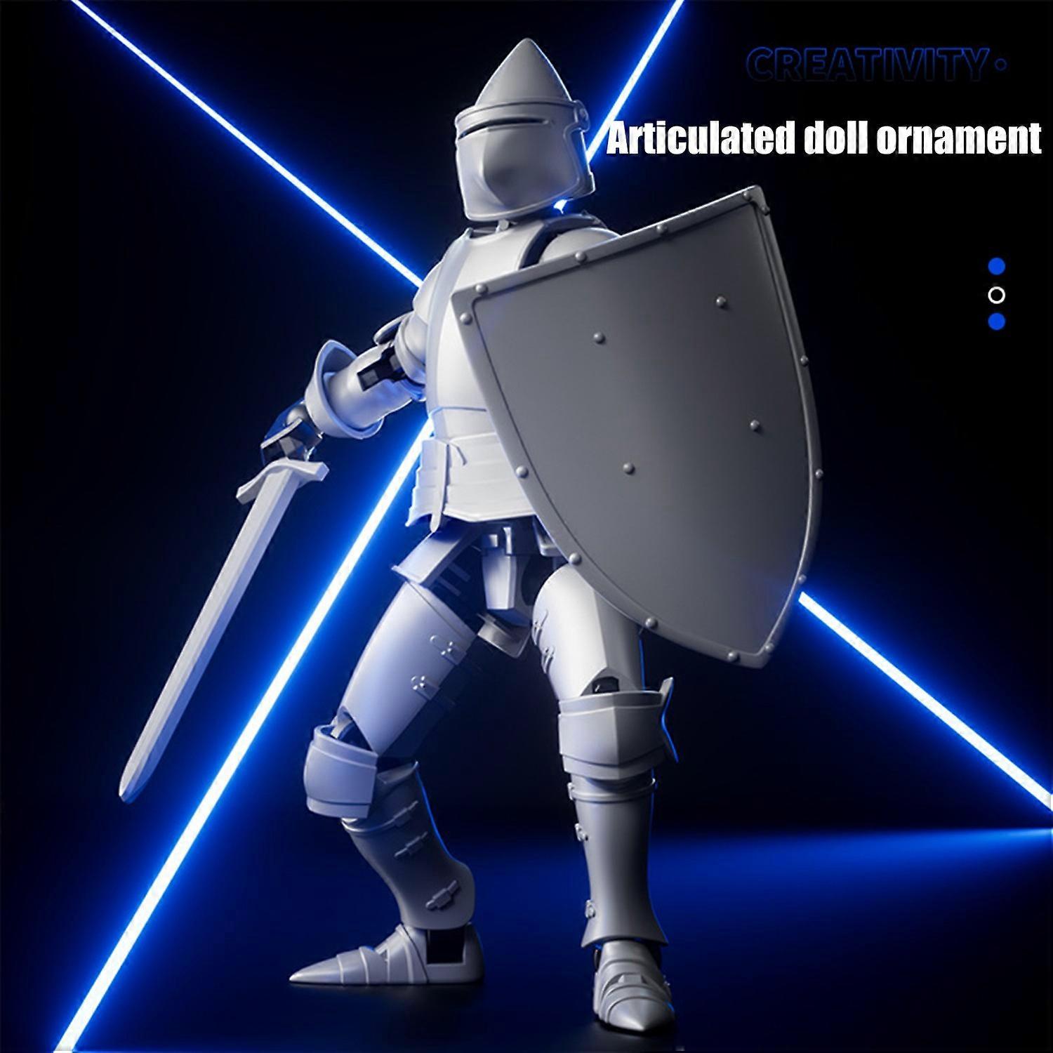 Armor Knight Action Figure with Accessories Movable Joints Magnetic ...