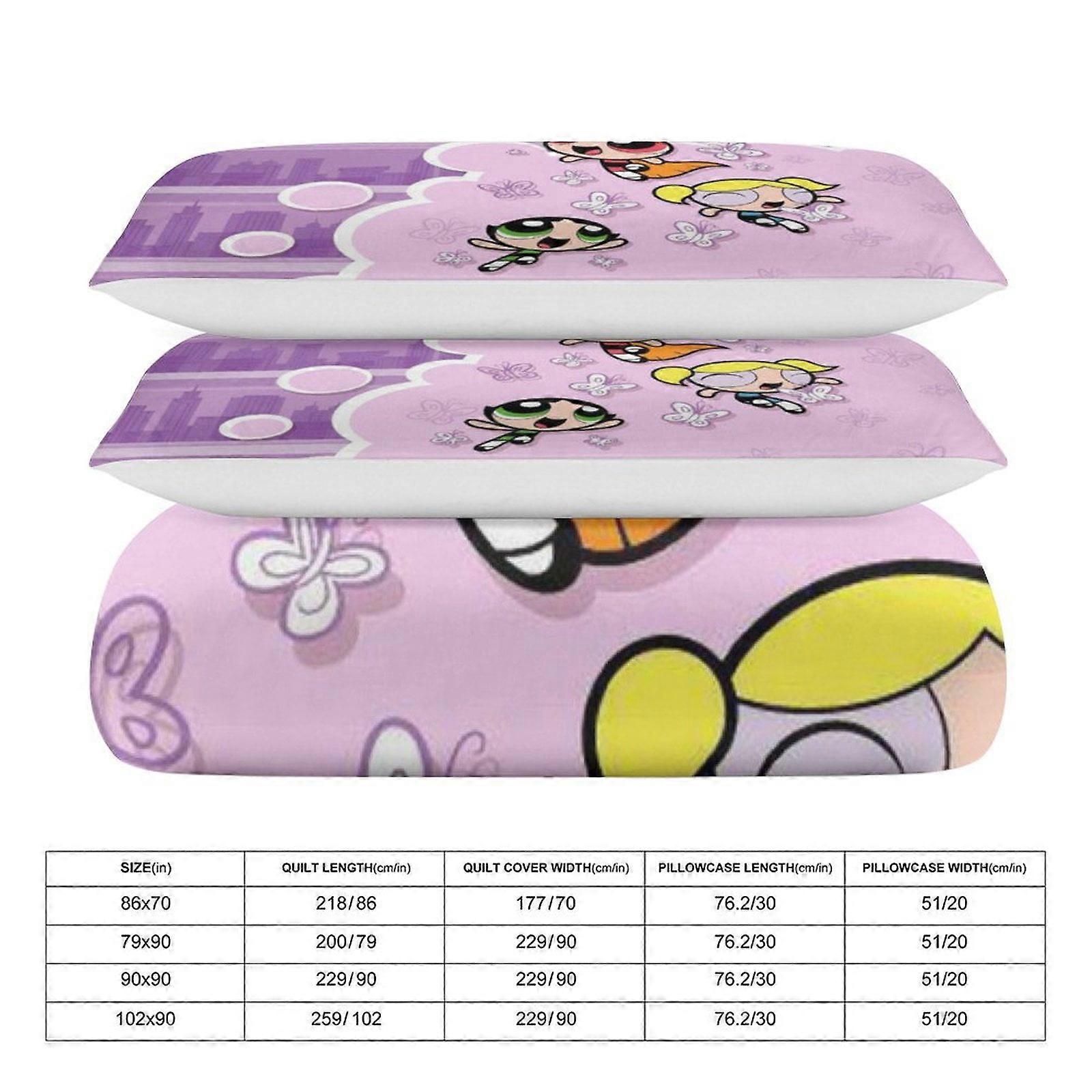 Bedding set NK123 The Powerpuff Girls 3-Piece Bedding Set Soft Warm And ...
