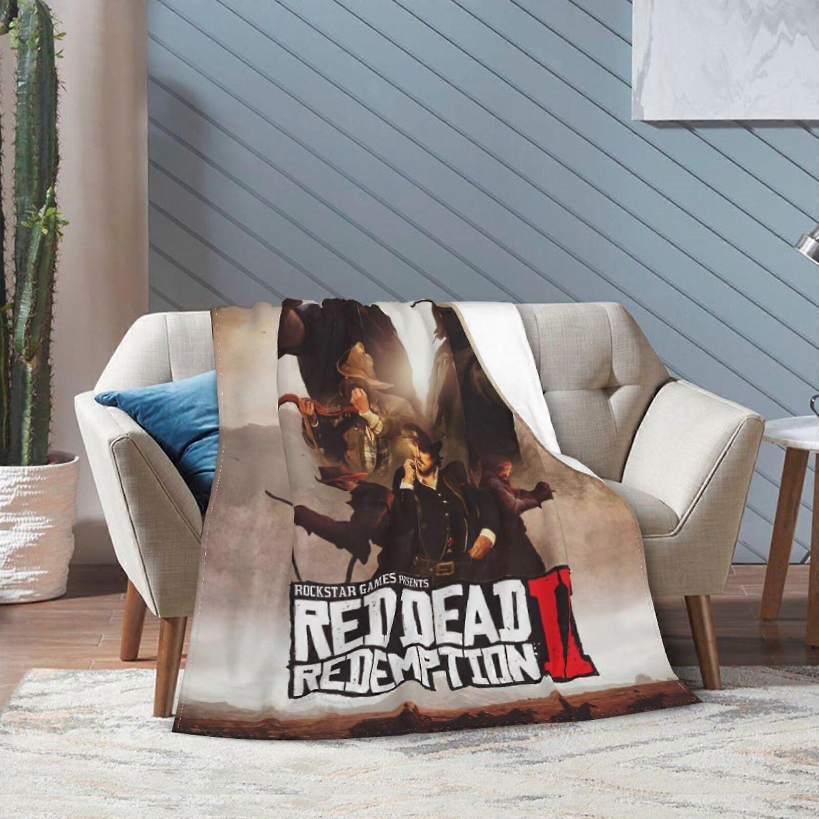 Red Dead Redemption Blanket Fuzzy Plush Bed Blanket Cozy Fluffy Air ...