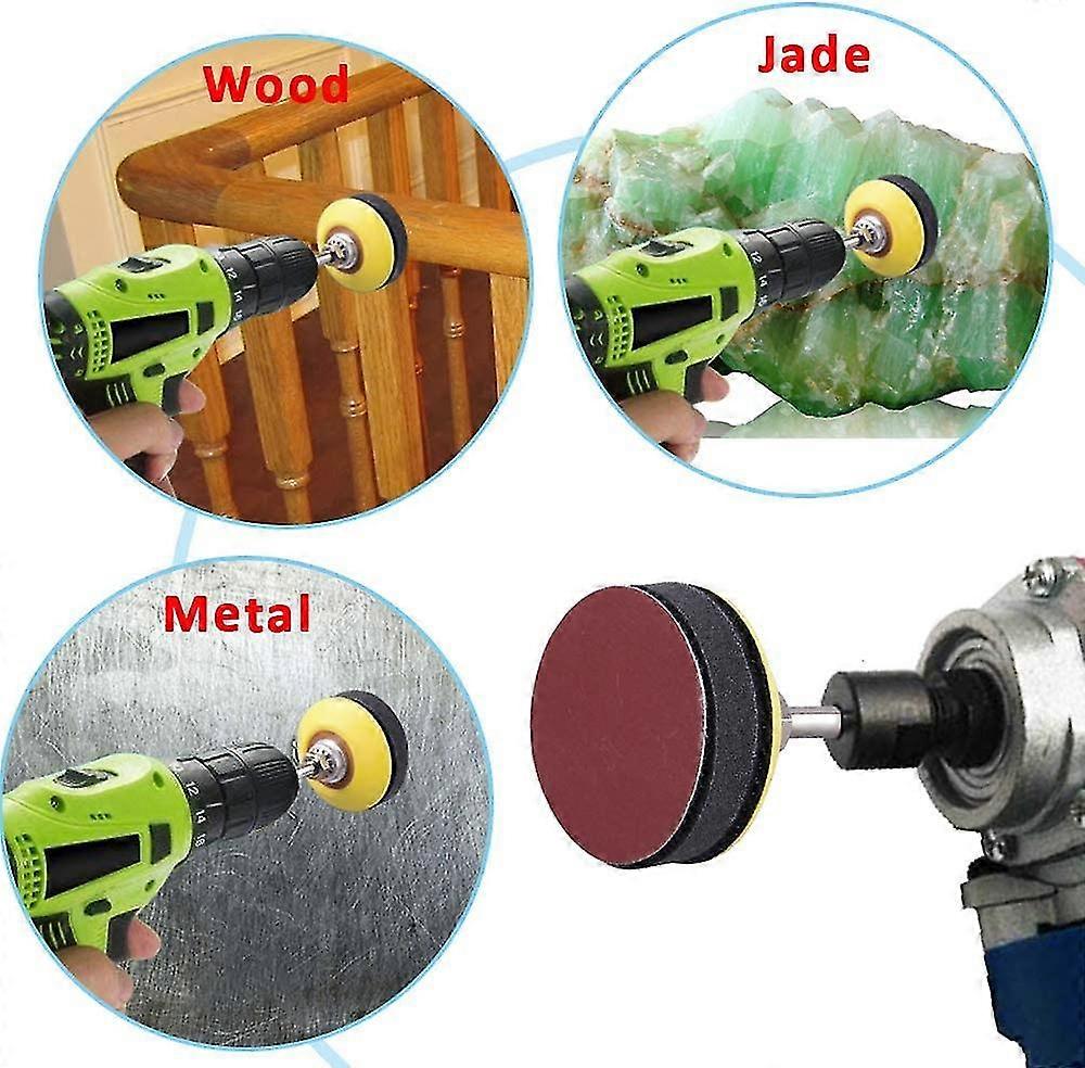 120 Pieces Sanding Discs 50mm Grit Sanding Discs 60 80 100 180 240 400 ...