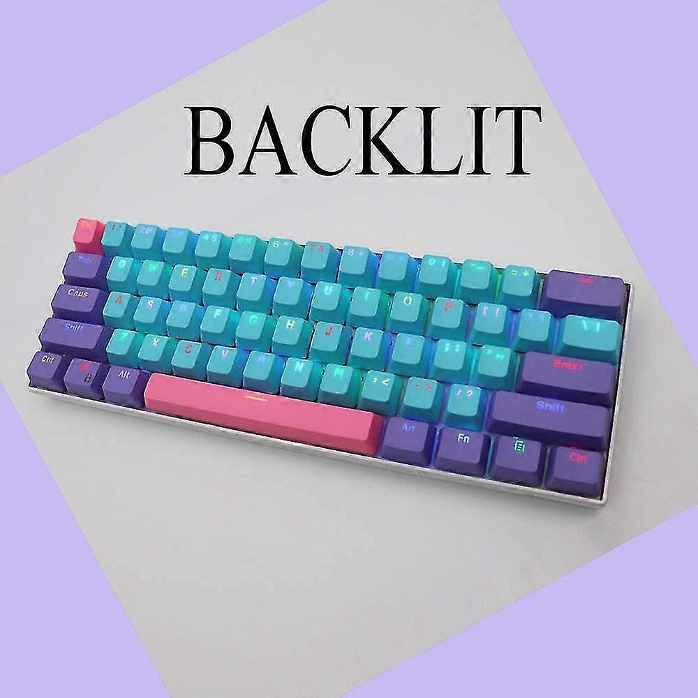 61 Pbt Keycaps, Ducky One 2 Mini Keycaps Oem Profile Rgb Keycaps, Blå ...