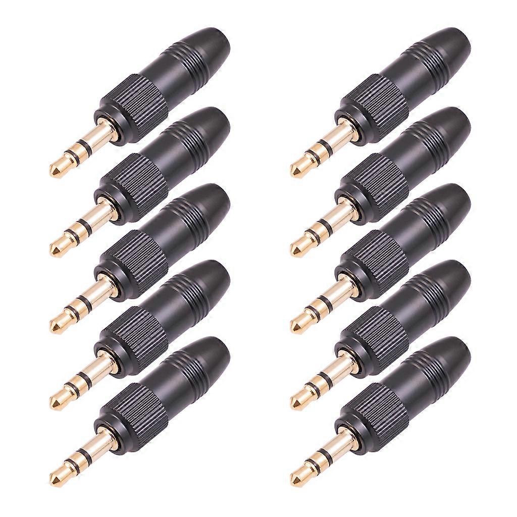 3.5mm Plugs Metal Connector Microphone Stereo Male Plug Headphone Audio ...