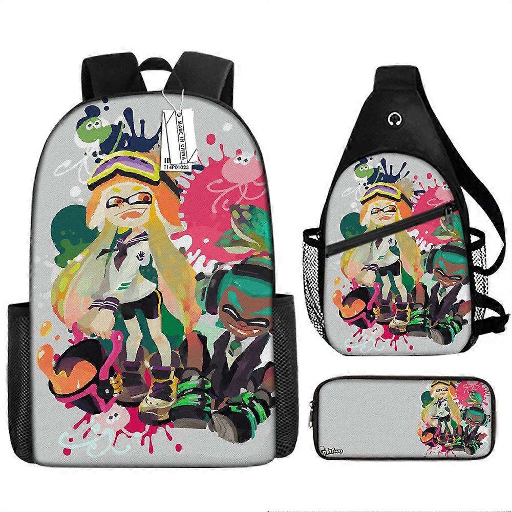 Splatoon Children'S Backpack Primary And Secondary School Students ...