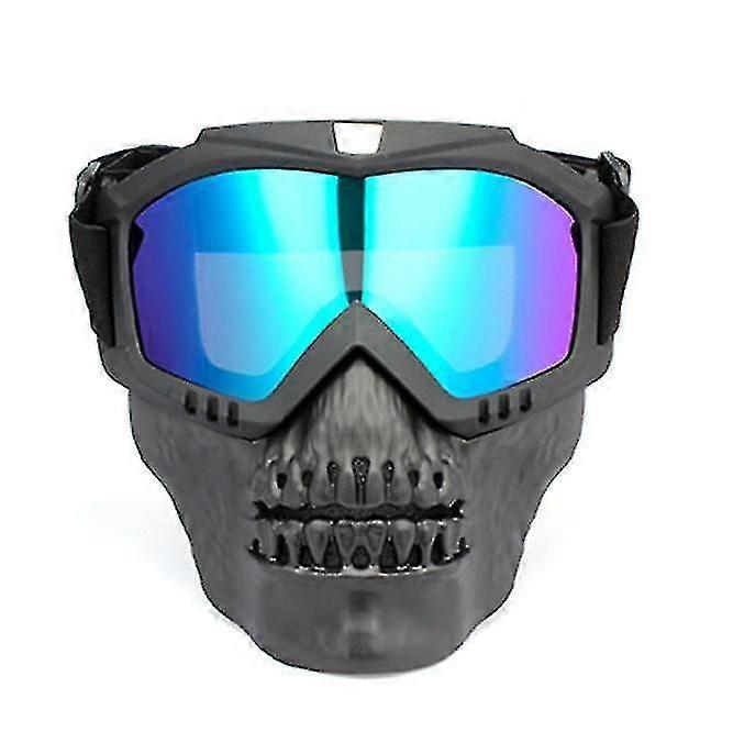 Skull Goggle Mask Riding Mask Safety Road Riding Uv Motorbike Glasses ...