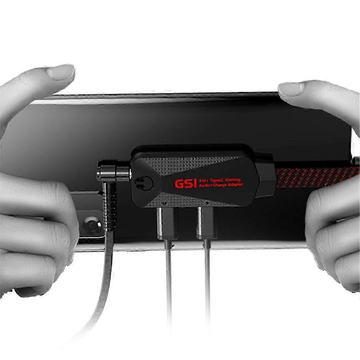 Gs1 Game Phone Sound Card 3 In 1 Mobile Game Sound Card With Charger ...