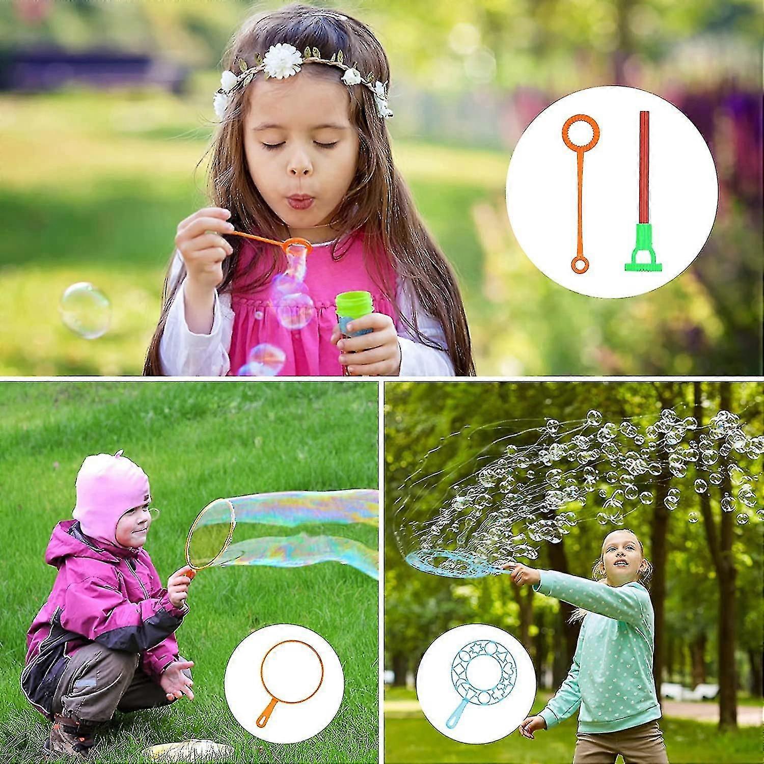 15 Pcs Bubble Wands Set Giant Bubble Wands For Kids Large Bubble Making ...