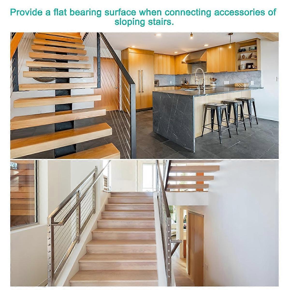 20Pcs 1/4 Inch 45 Degree Angle Beveled Washer,T316 Stainless Steel ...