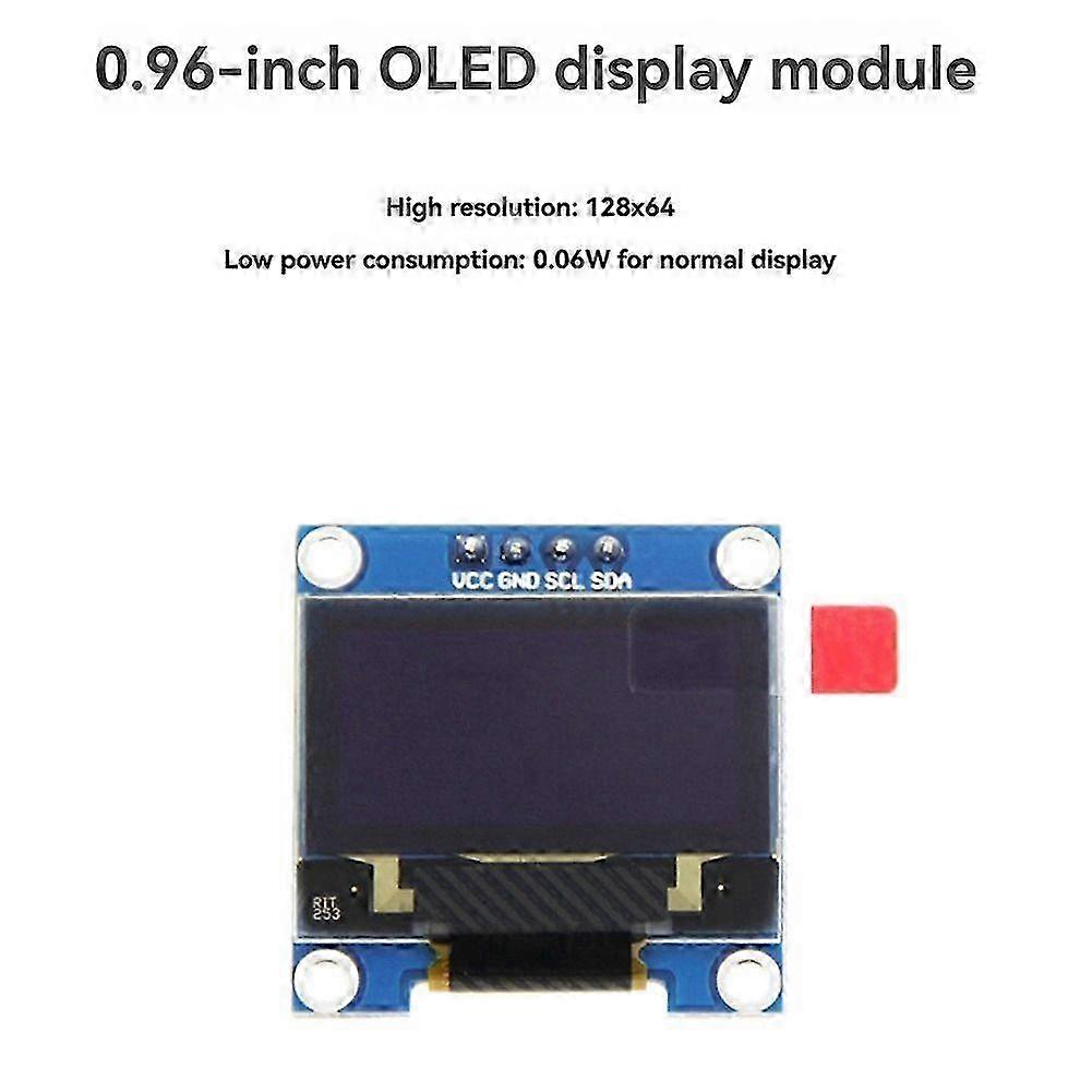 For 0.96 Inch OLED I2C SSD 4Pin Module LCD Screen Display CPU ...