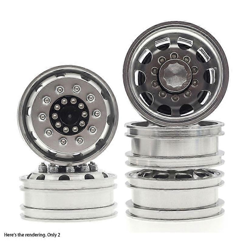 Metal Front Rear Wheel Rim Hubs for Tamiya Truck 1/14 RC Tractor Trailer Cargo Car Wheels,2PCS ...