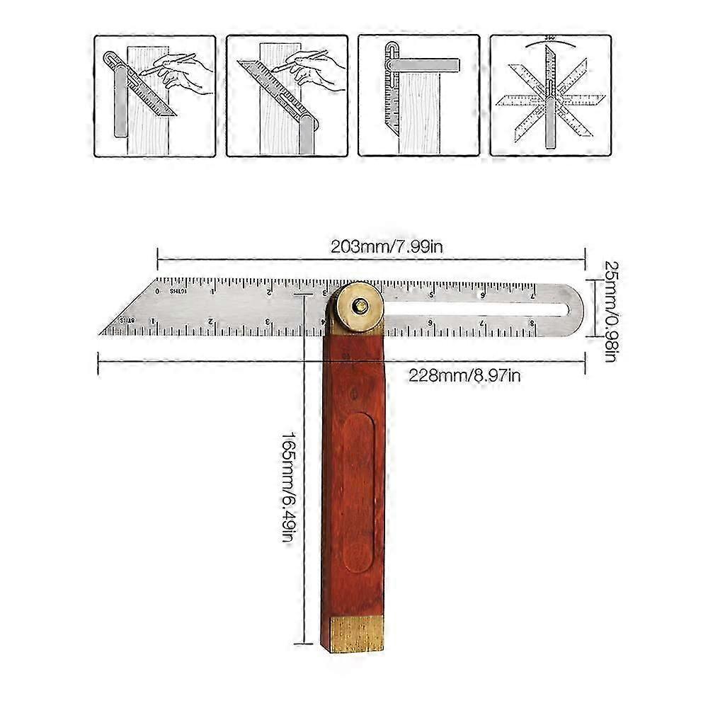 Bevel Carpenter Square, Combination Square 20 , Metal Wood Angle ...